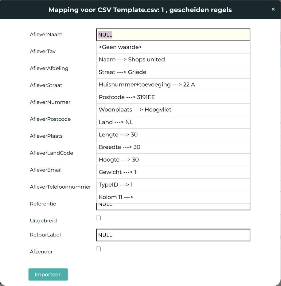 Hoe importeer ik een csv-bestand?